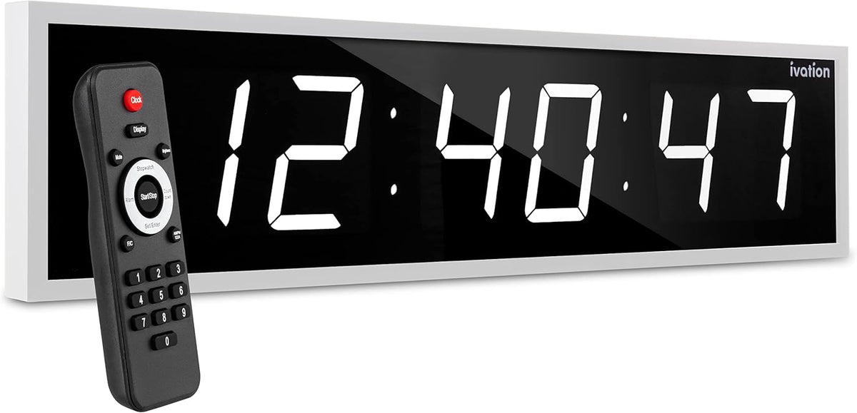 Ivation Huge Oversized 72" Large Digital LED Clock | Big Digital Clock ...