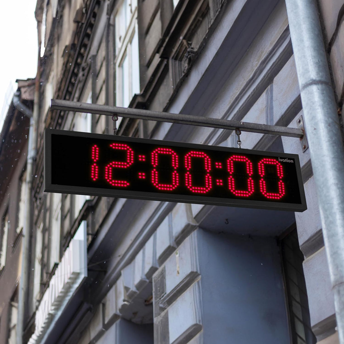 Ivation 36" Waterproof Large Digital Clock, Outdoor Large LED Clock wi ...