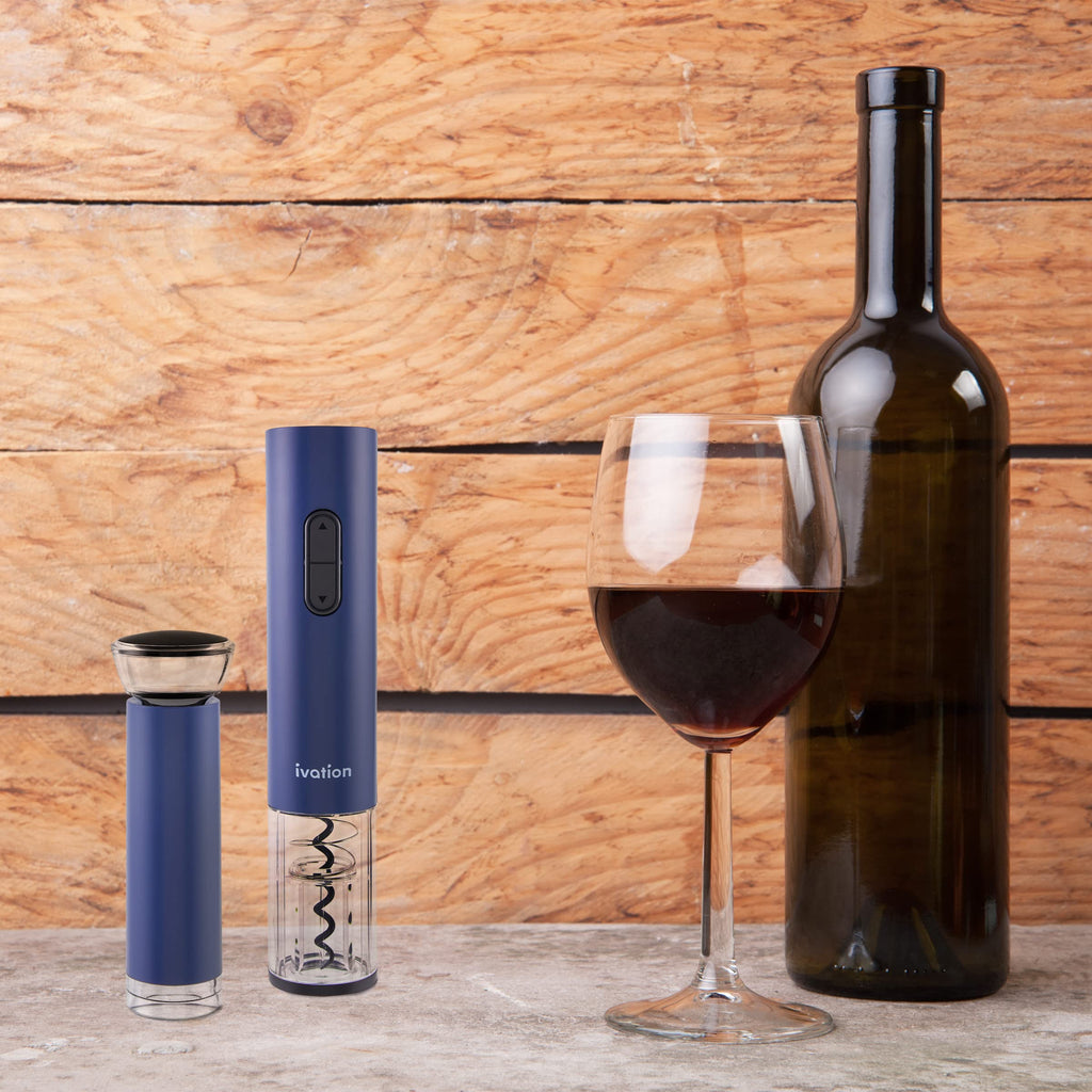 Ivation All-in-One Wine Gift Set - Wine Accessory Kit with Automatic E ...