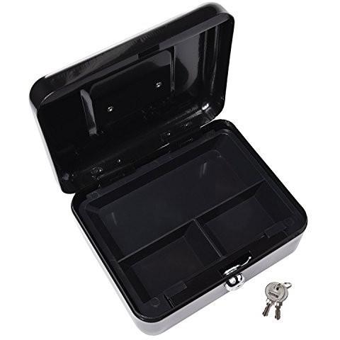 Cash Box Multi-Compartment Metal Key Lock w/ Carry Handle – Ivation ...