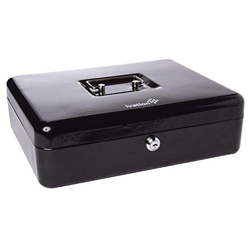 Cash Box Multi-Compartment Metal Key Lock w/ Carry Handle – Ivation ...