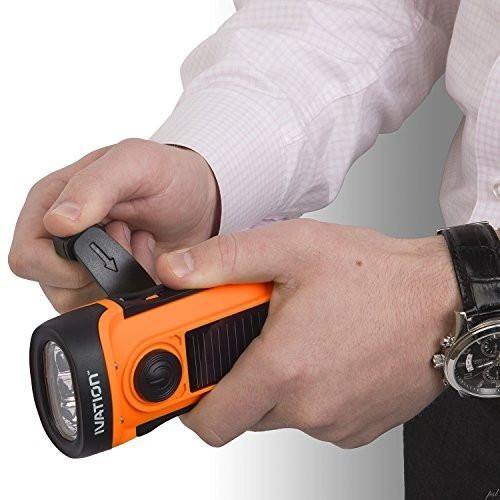 Solar & Hand Crank Rechargeable Flashlight – Ivation Products