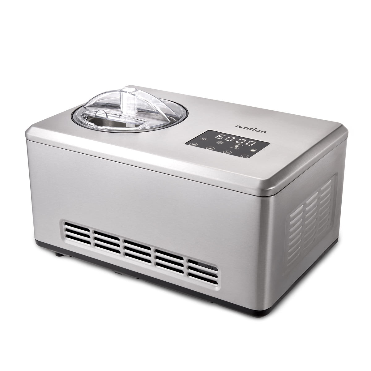 Ivation 2 Qt Automatic Ice Cream Maker Machine & Gelato Maker with Bui ...