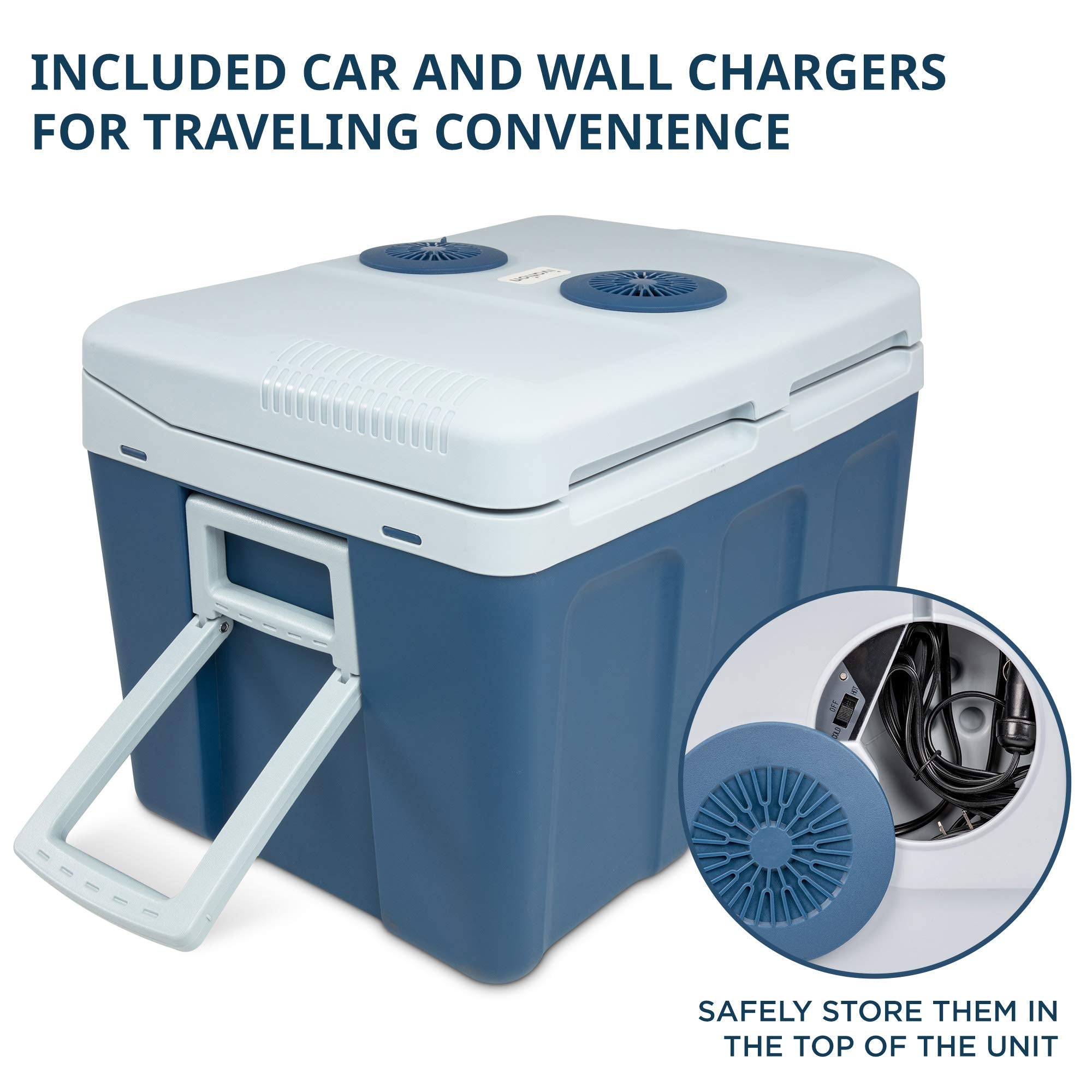 Ivation Electric Cooler & Warmer, 45 L Portable Thermoelectric 12 Volt ...