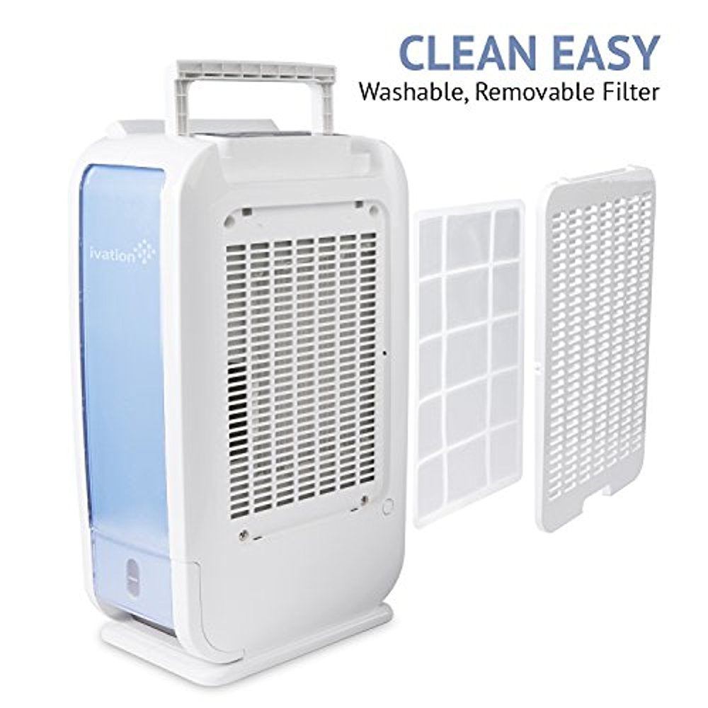 13 Pint Dehumidifier, With Continuous Drain Hose – Ivation Products