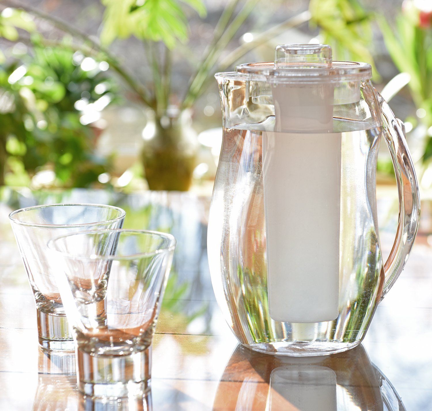 Plastic pitcher with spill proof lid – Ivation Products