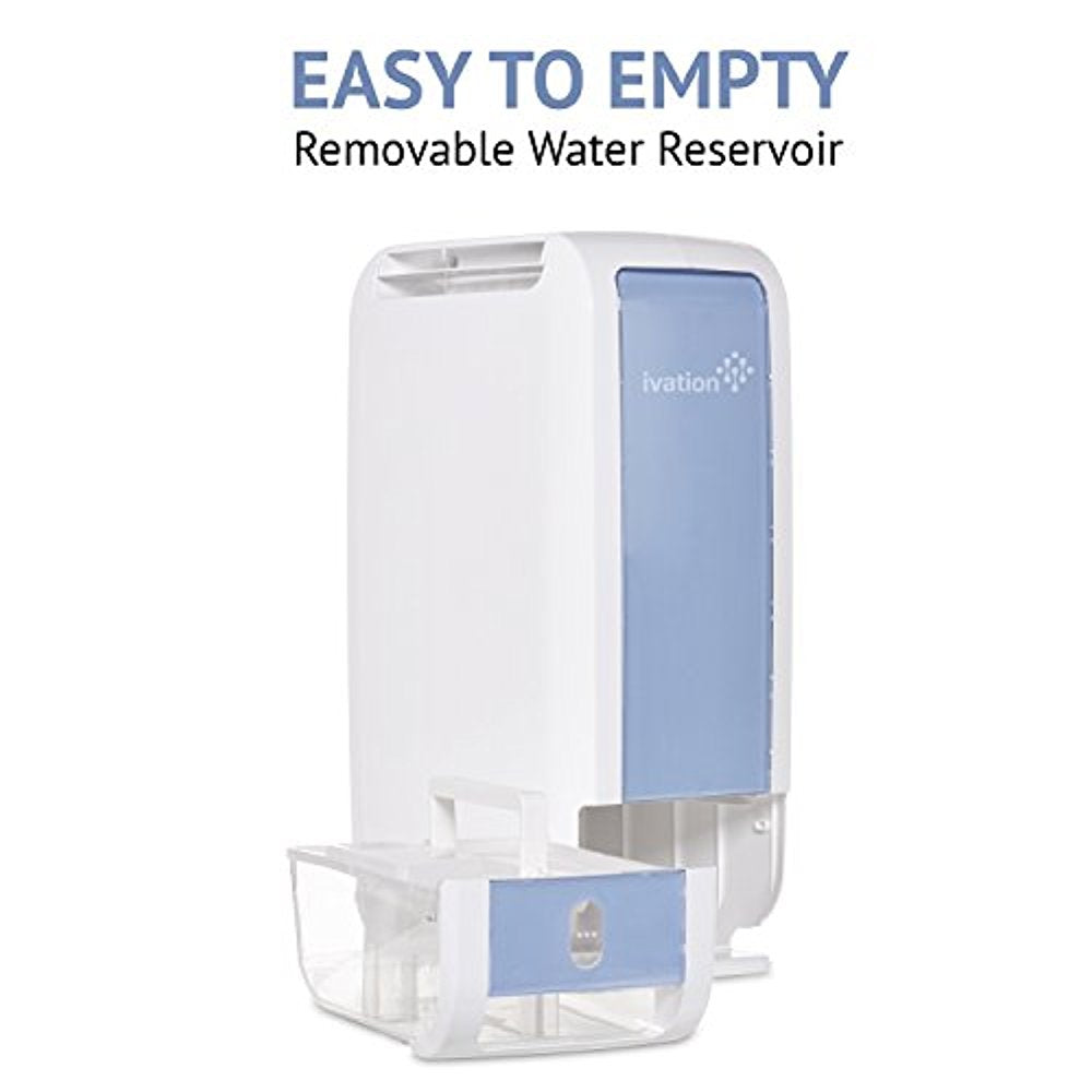 13 Pint Dehumidifier, With Continuous Drain Hose – Ivation Products
