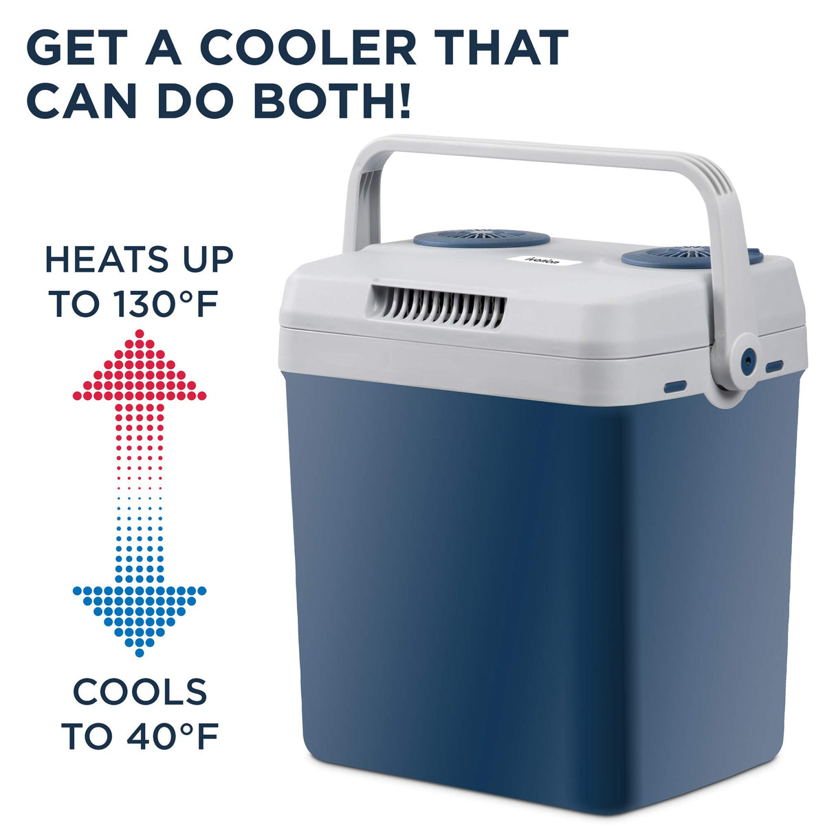 Ivation Electric Cooler & Warmer, 25 L Portable Thermoelectric 12 Volt ...